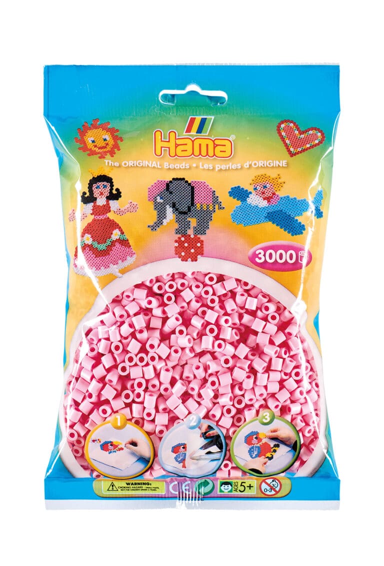 Hama Perler – 3000 stk Pastel rosa Midi (201-95) » Undermyroof.dk