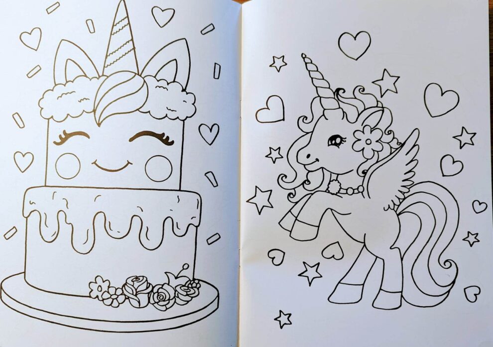 Min første malebog - Enhjørninger - A4 16 sider » Undermyroof.dk