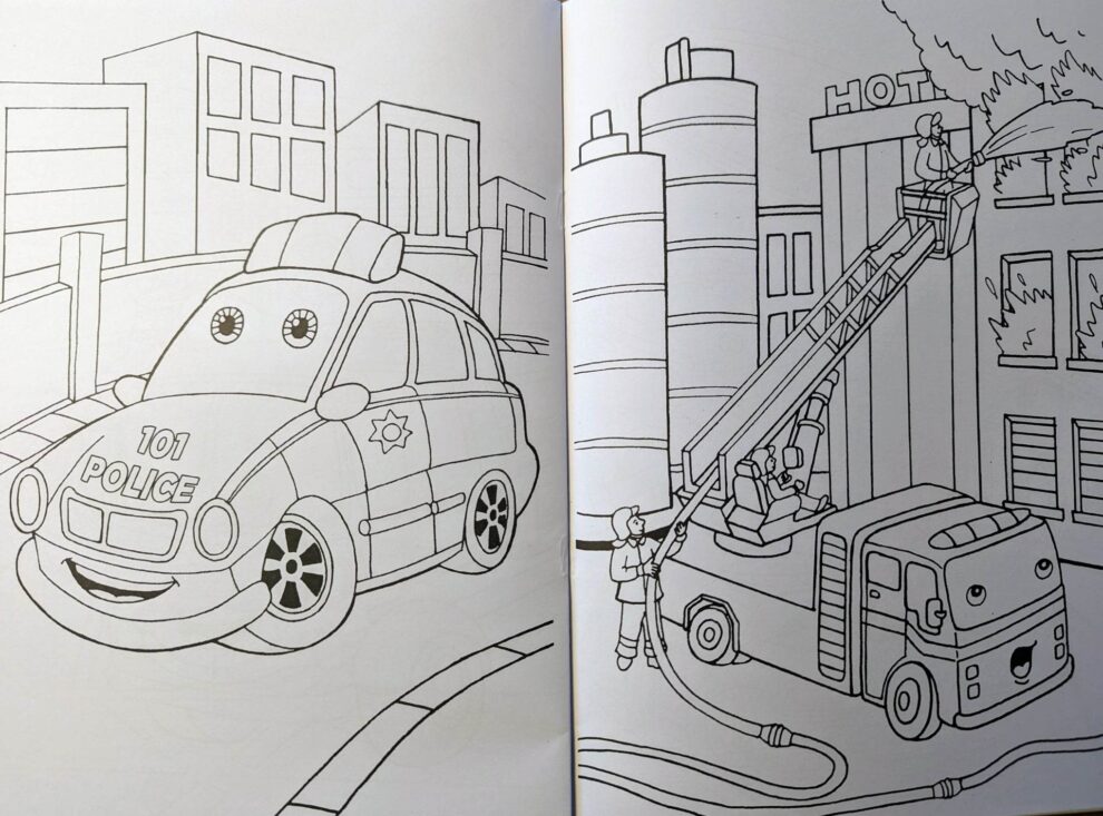 Min første malebog - Udrykningskøretøjer - A4 16 sider » Undermyroof.dk